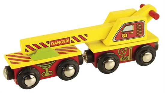 HOUT-DOE.NL | Duurzaam houten speelgoed. Wagon, dieplader met hijskraan hout kopen? Bestel ...