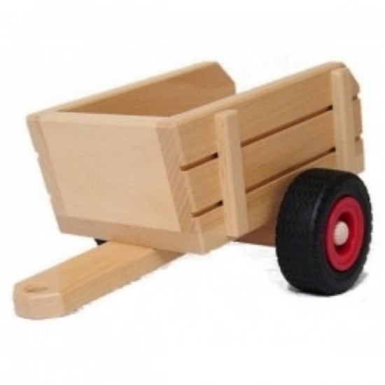 HOUT-DOE.NL | Duurzaam houten speelgoed. Aanhangwagen 22 cm Fagus Classic kopen? Bestel nu ...