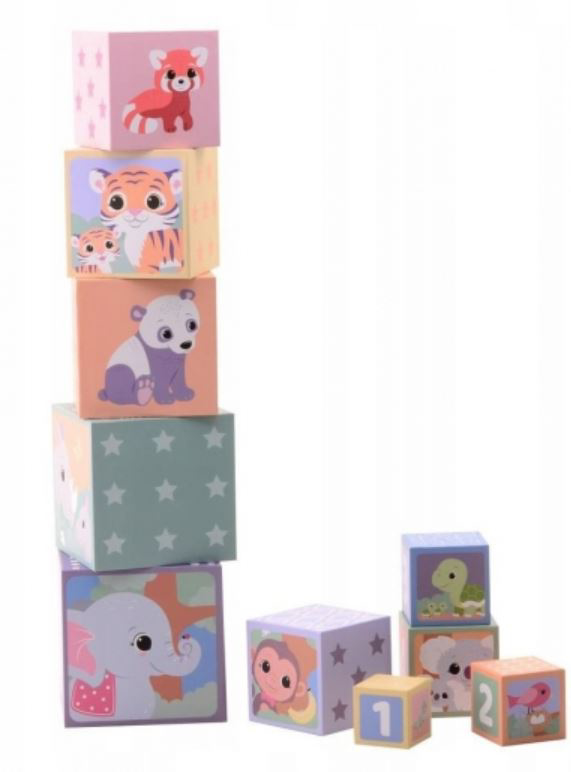 HOUT-DOE.NL | Duurzaam houten speelgoed. Joueco Stapeltoren stapelblokken The wildies family ...
