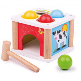 HOUT-DOE.NL | Duurzaam houten speelgoed. Houten hamerbank-ballenbank boerderij 1+ Bigjigs kopen ...