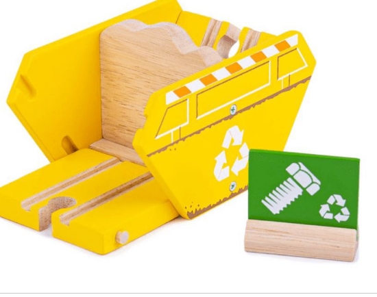 HOUT-DOE.NL | Duurzaam houten speelgoed. Treingebouw Recycling container Bigjigs kopen? Bestel ...