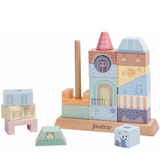 HOUT-DOE.NL | Duurzaam houten speelgoed. Joueco - Stapelpuzzel huisjes - The wildies Family ...