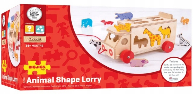 HOUT-DOE.NL | Duurzaam houten speelgoed. Houten Dieren-sorteerwagen Bigjigs kopen? Bestel online ...